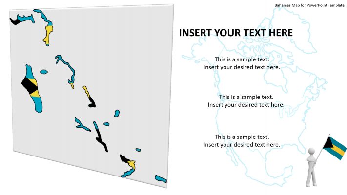 Bahamas Map for PowerPoint Template: 100% Editable PPTx