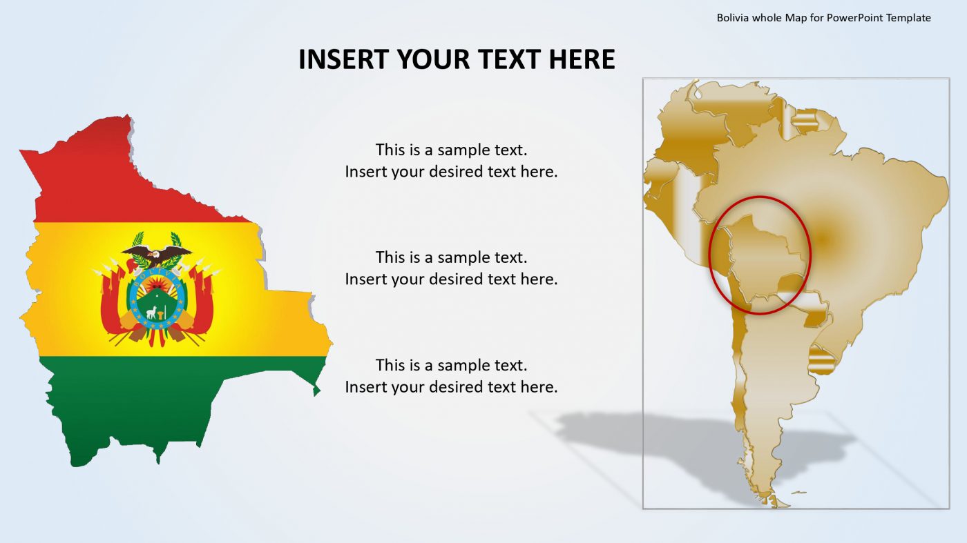 Bolivia whole Map for PowerPoint Template - Slidevilla
