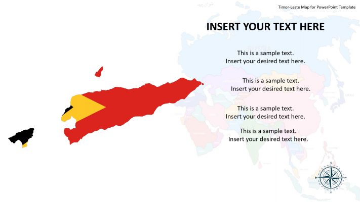 Timor-Leste Map for PowerPoint Template: 100% Editable PPTx