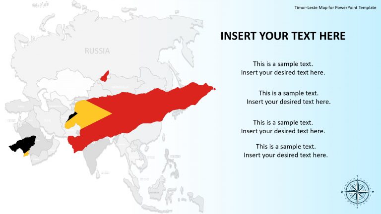 Timor-Leste Map for PowerPoint Template: 100% Editable PPTx