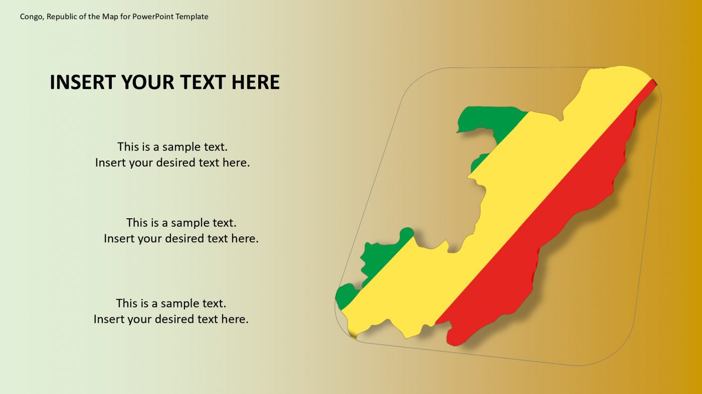 Democratic Republic Of Congo Map: 100% Editable PPTx