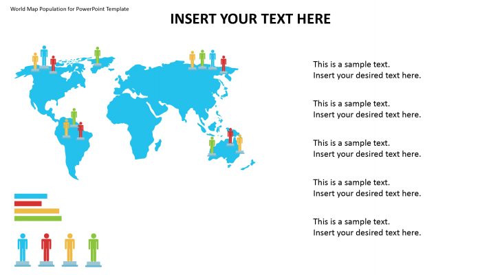 World Map Population for PowerPoint Template: 100% Editable PPTx