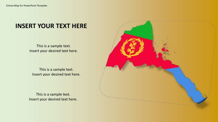 Eritrea Map for PowerPoint Template: 100% Editable PPTx