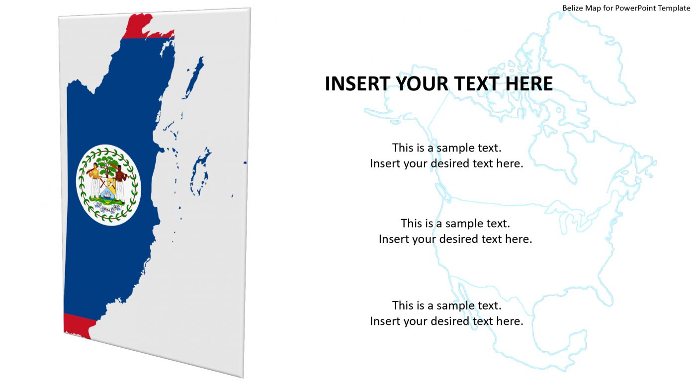 Belize Map for PowerPoint Template: 100% Editable PPTx