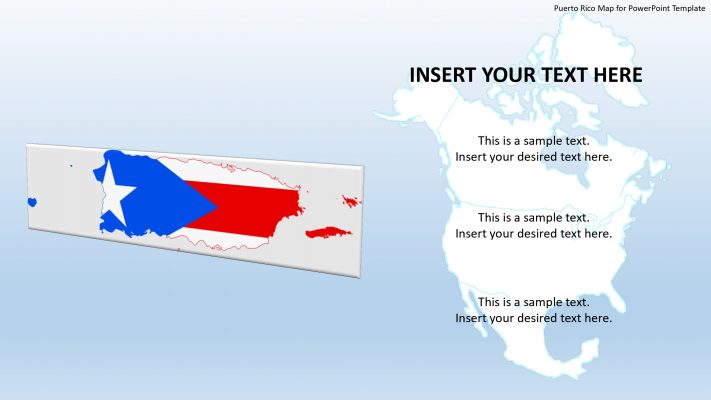 Puerto Rico Map for PowerPoint Template: 100% Editable PPTx