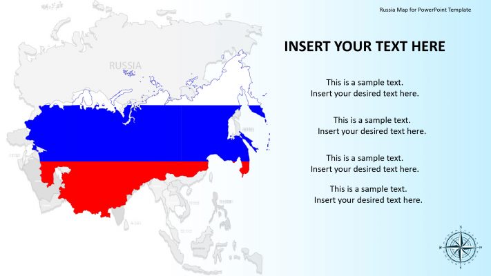 Russia Map for PowerPoint Template - Slidevilla