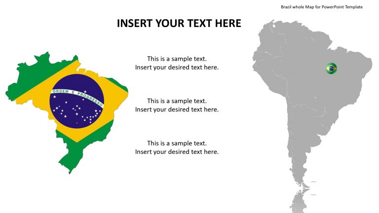 Brazil whole Map for PowerPoint Template - Slidevilla