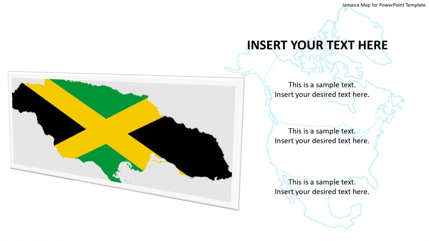 Jamaica Map for PowerPoint Template: 100% Editable PPTx