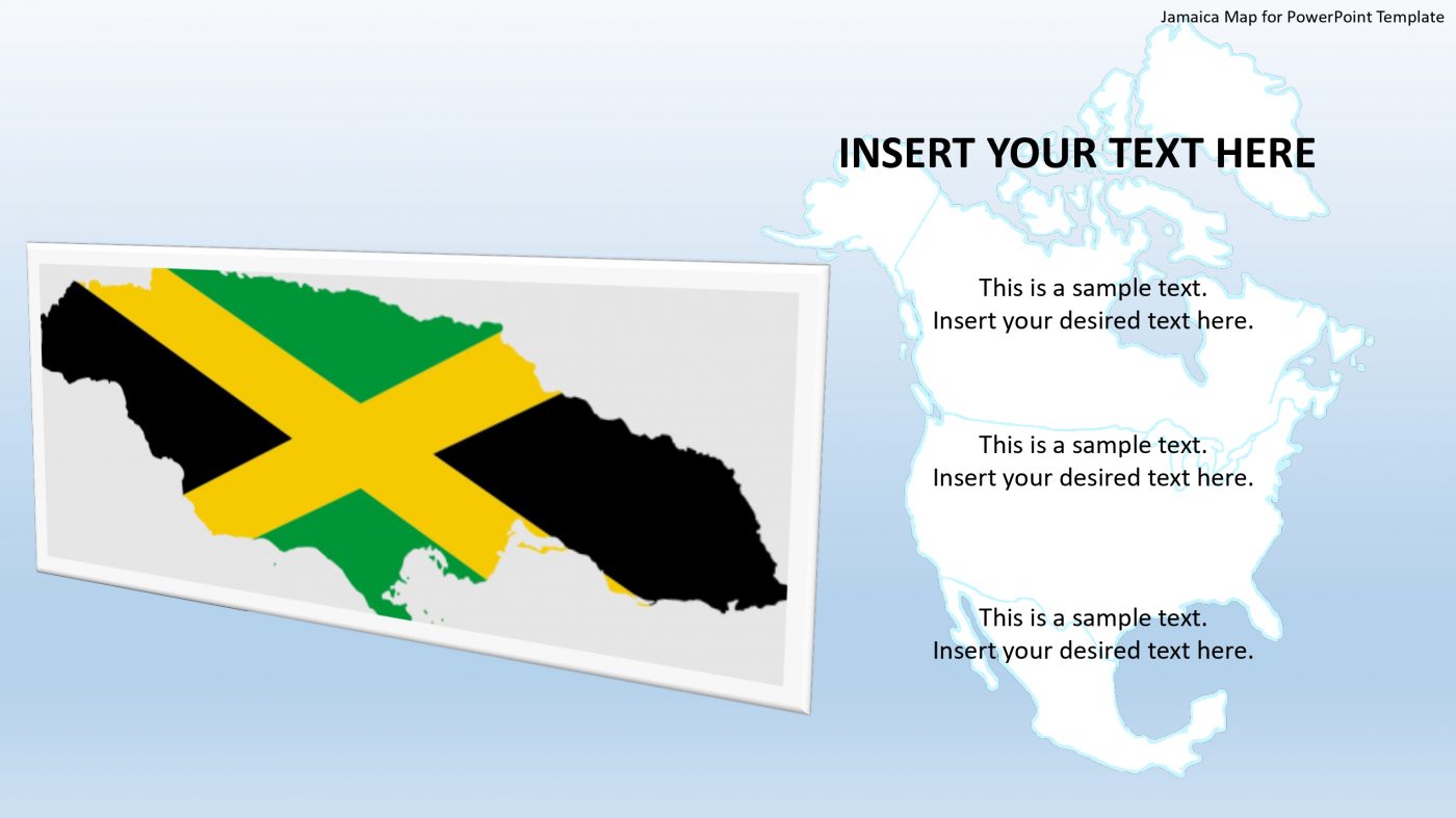 Jamaica Map for PowerPoint Template: 100% Editable PPTx