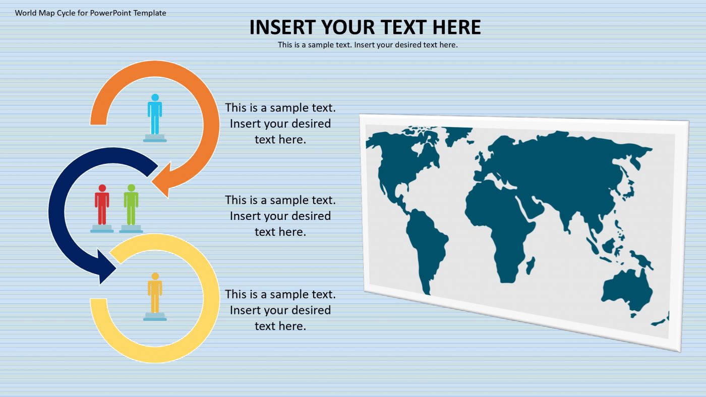World Map Cycle for PowerPoint Template: 100% Editable PPTx