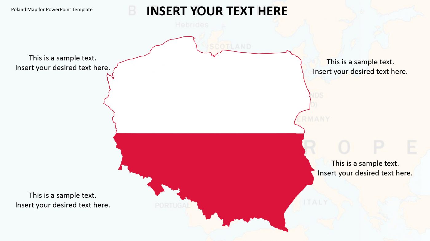 Poland Map for PowerPoint Template: 100% Editable PPTx