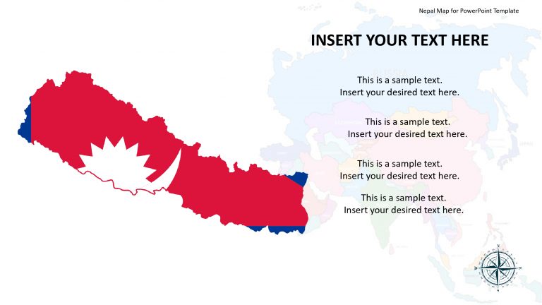 Nepal Map for PowerPoint Template: 100% Editable PPTx