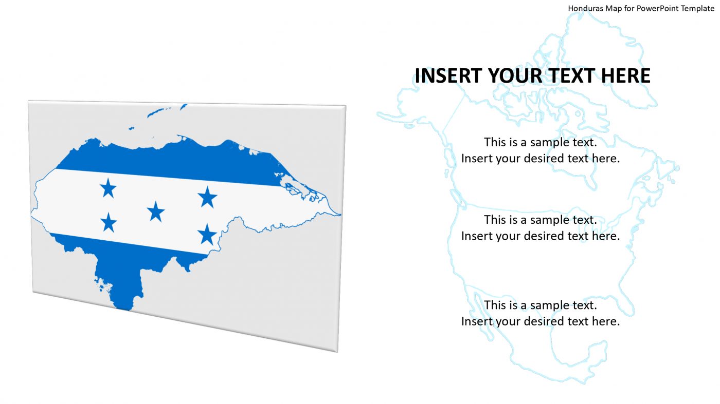 Honduras Map for PowerPoint Template - Slidevilla