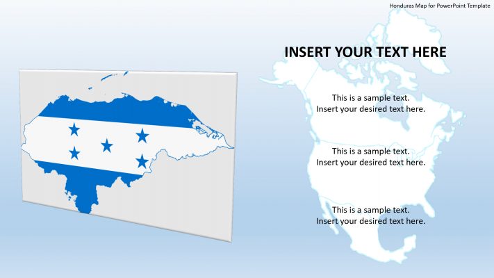 Honduras Map for PowerPoint Template: 100% Editable PPTx