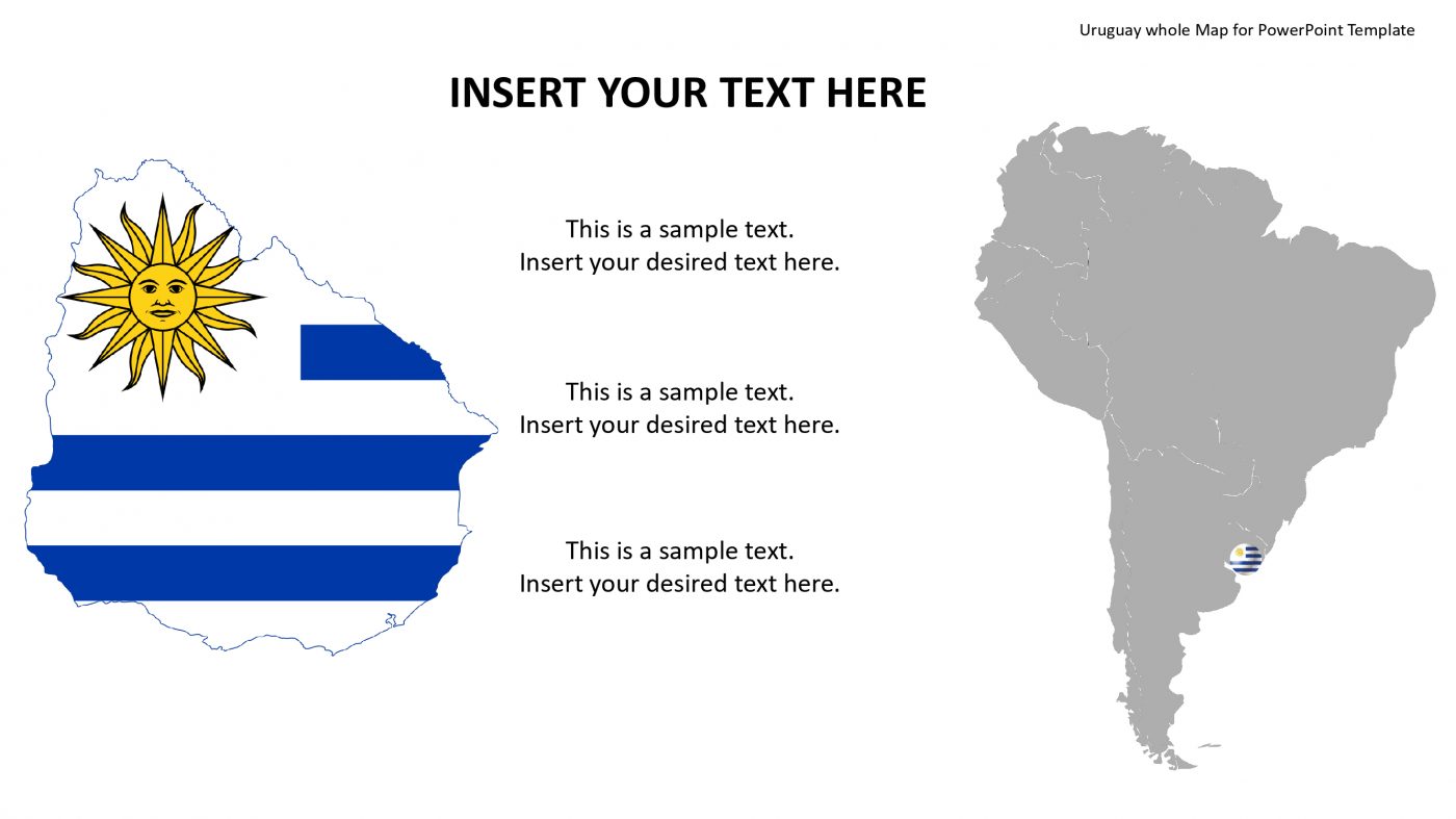 Uruguay whole Map for PowerPoint Template - Slidevilla