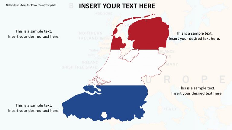 Netherlands Map for PowerPoint Template: 100% Editable PPTx