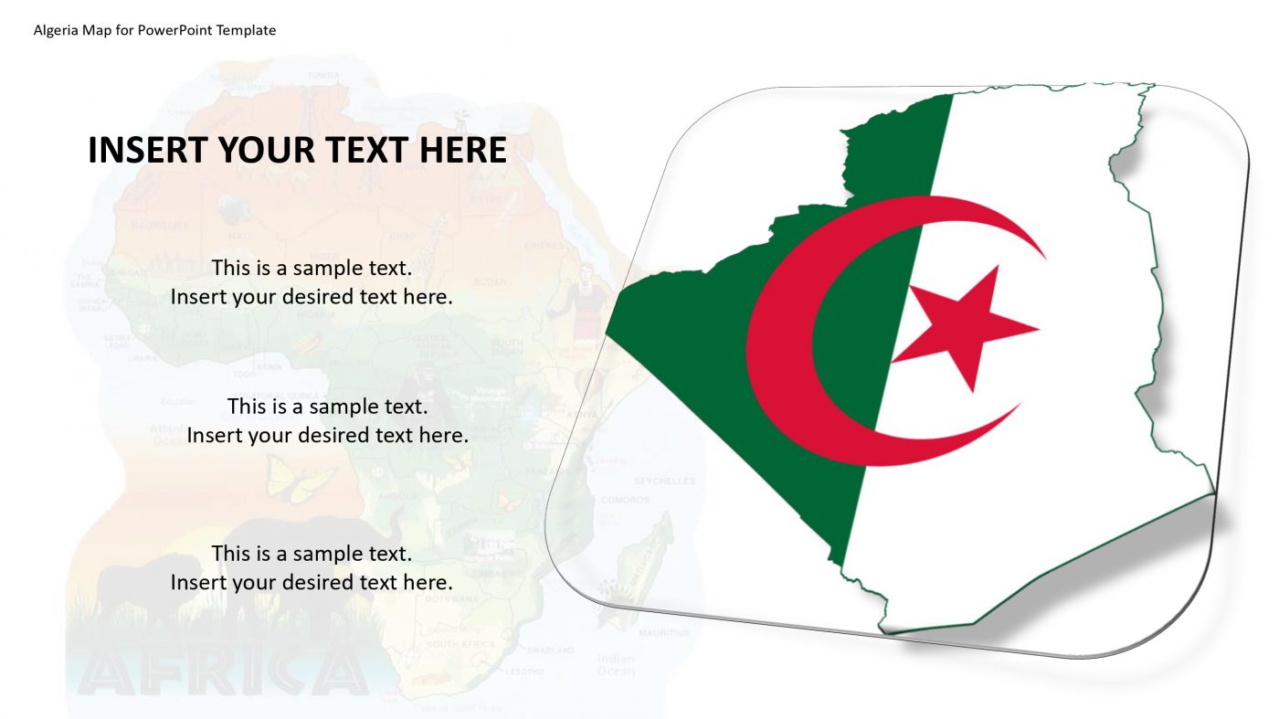 Algeria Map for PowerPoint Template - Slidevilla
