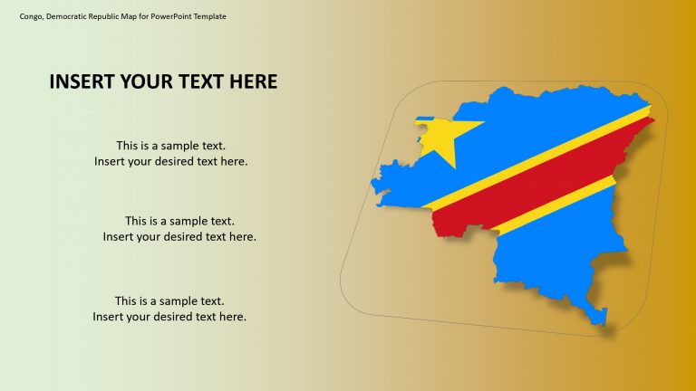 Congo, Democratic Republic Map for PowerPoint Template - Slidevilla