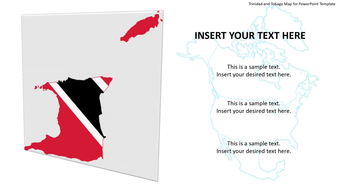 Trinidad and Tobago Map for PowerPoint Template: 100% Editable PPTx