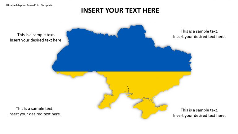 Ukraine Map for PowerPoint Template: 100% Editable PPTx