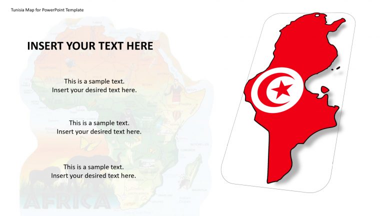 Tunisia Map for PowerPoint Template: 100% Editable PPTx