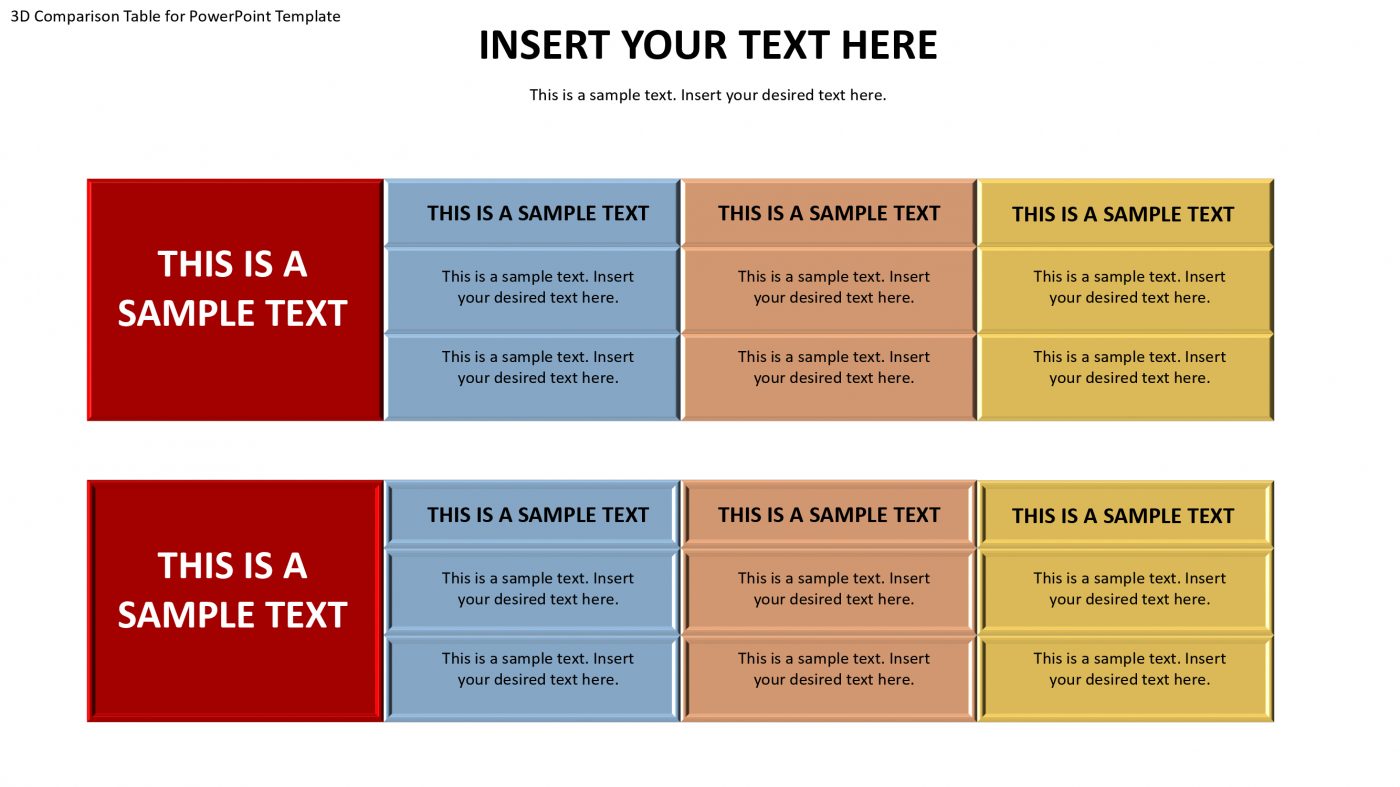 3D Comparison Table for PowerPoint Template - Slidevilla