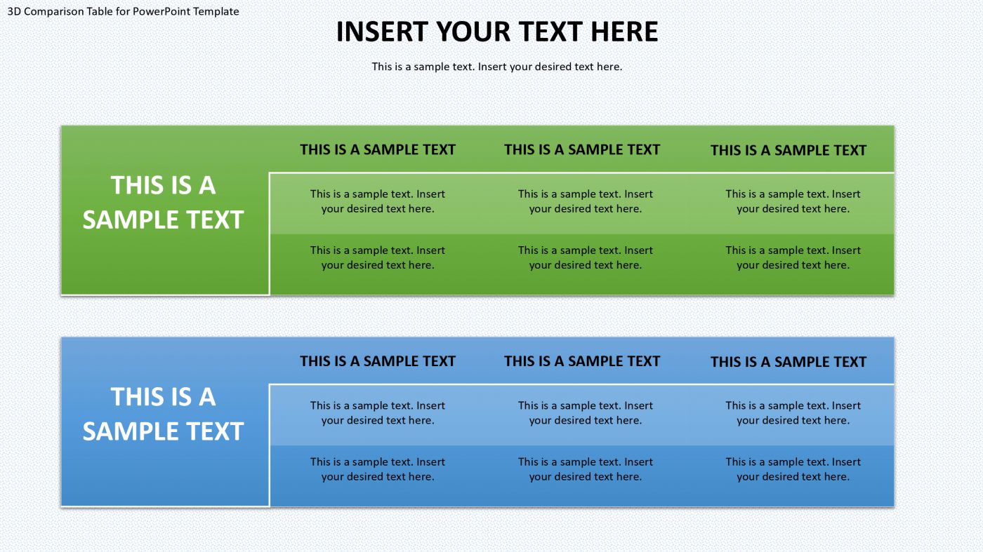 3D Comparison Table for PowerPoint Template - Slidevilla