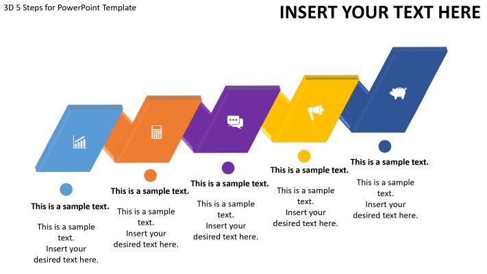 3D 5 Steps for PowerPoint Template - Slidevilla