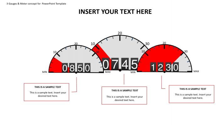3 Steps Gauges & Meter concept for PowerPoint Template - Slidevilla