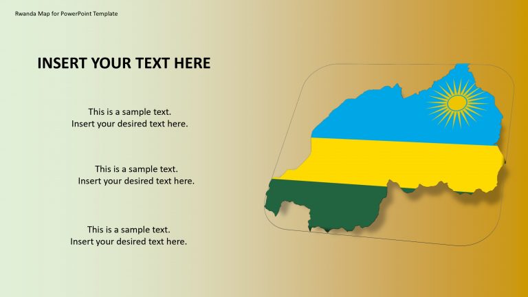 Rwanda Map for PowerPoint Template: 100% Editable PPTx