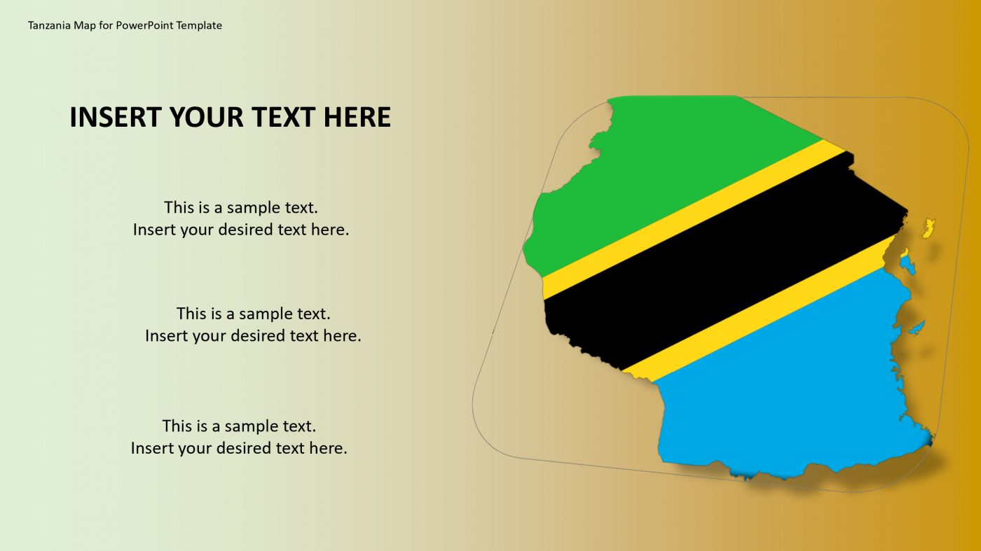 Tanzania Map for PowerPoint Template - Slidevilla