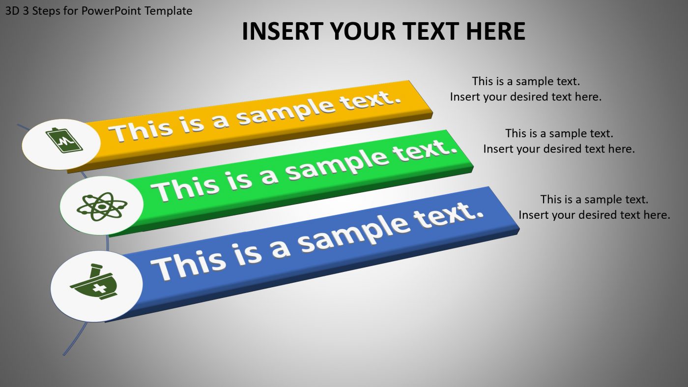 3D 3 Steps for PowerPoint Template - Slidevilla