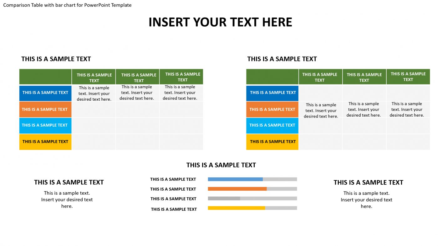 Comparison Table with bar chart for PowerPoint Template - Slidevilla