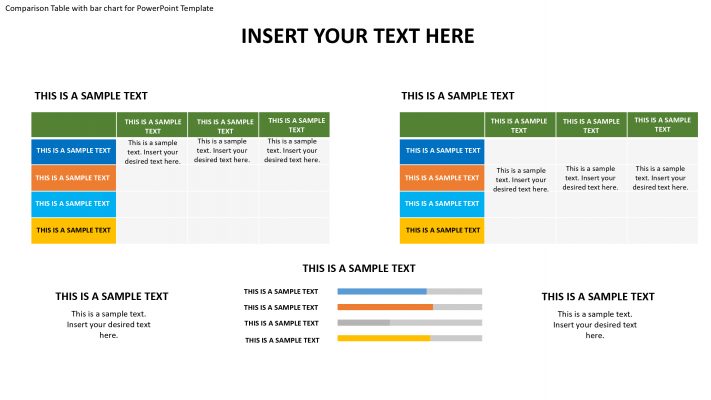Comparison Table with bar chart for PowerPoint Template - Slidevilla