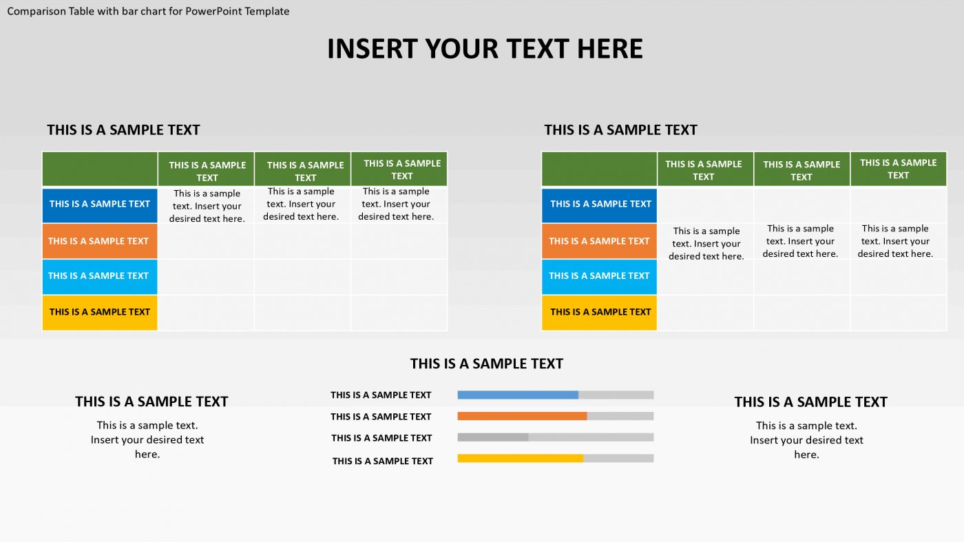 Comparison Table with bar chart for PowerPoint Template - Slidevilla