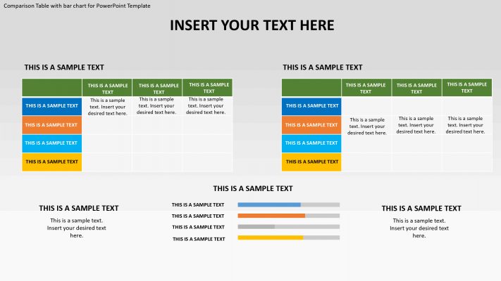 Comparison Table with bar chart for PowerPoint Template - Slidevilla
