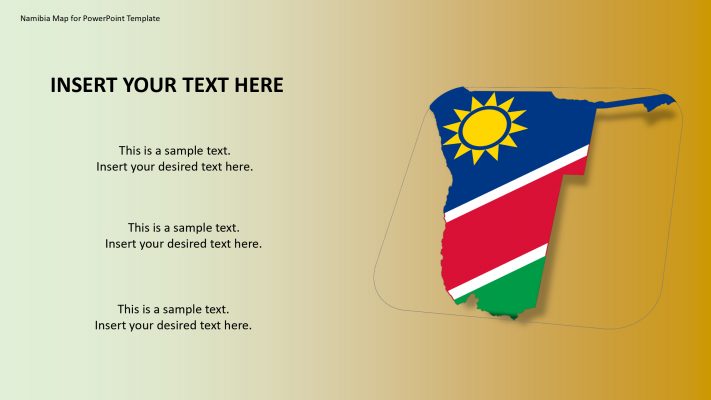 Namibia Map for PowerPoint Template - Slidevilla