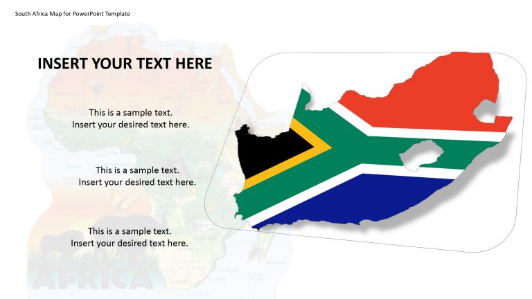 South Africa Map for PowerPoint Template: 100% Editable PPTx