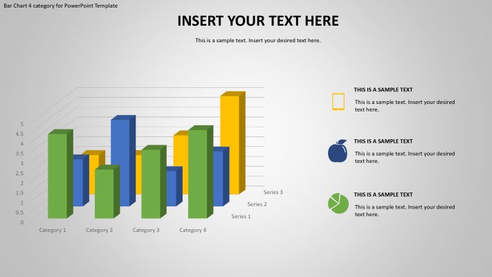 Bar Chart 4 category for PowerPoint Template - Slidevilla