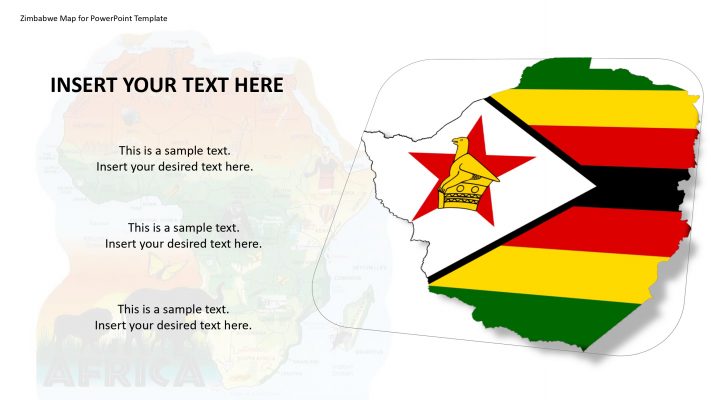 Zimbabwe Map for PowerPoint Template: 100% Editable PPTx
