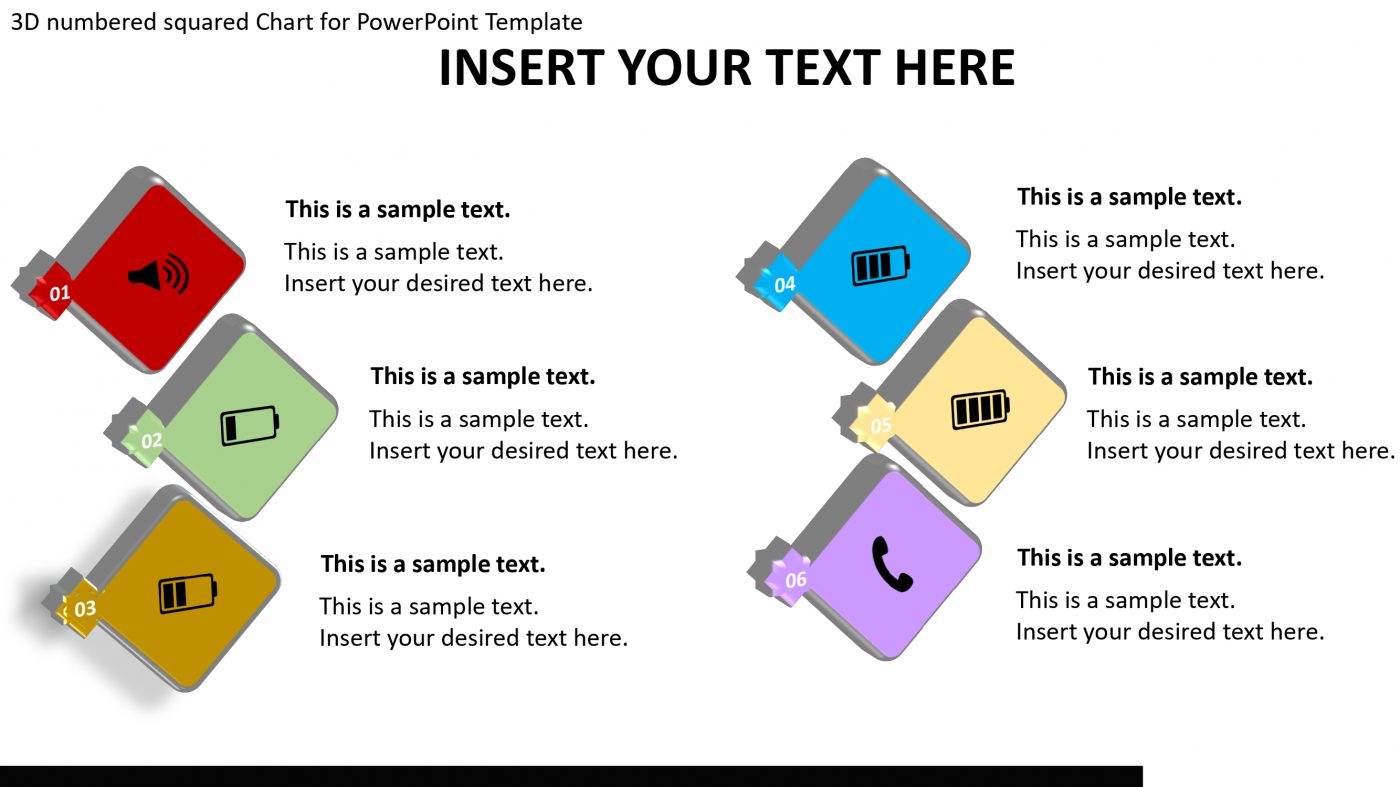 3D numbered squared PowerPoint Template - Slidevilla