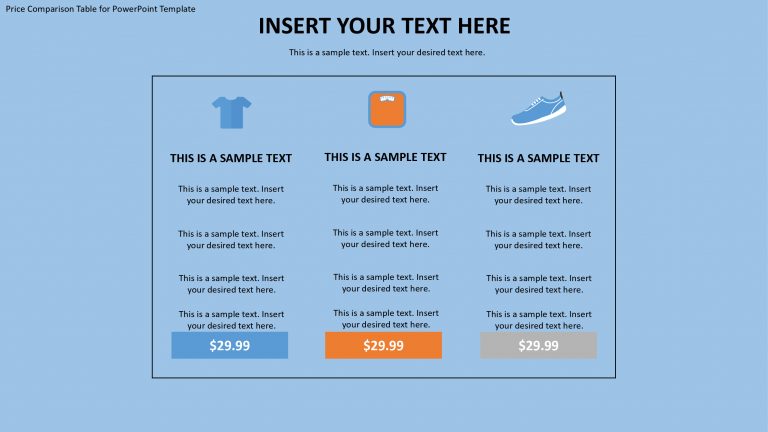 Price Comparison Table for PowerPoint Template - Slidevilla