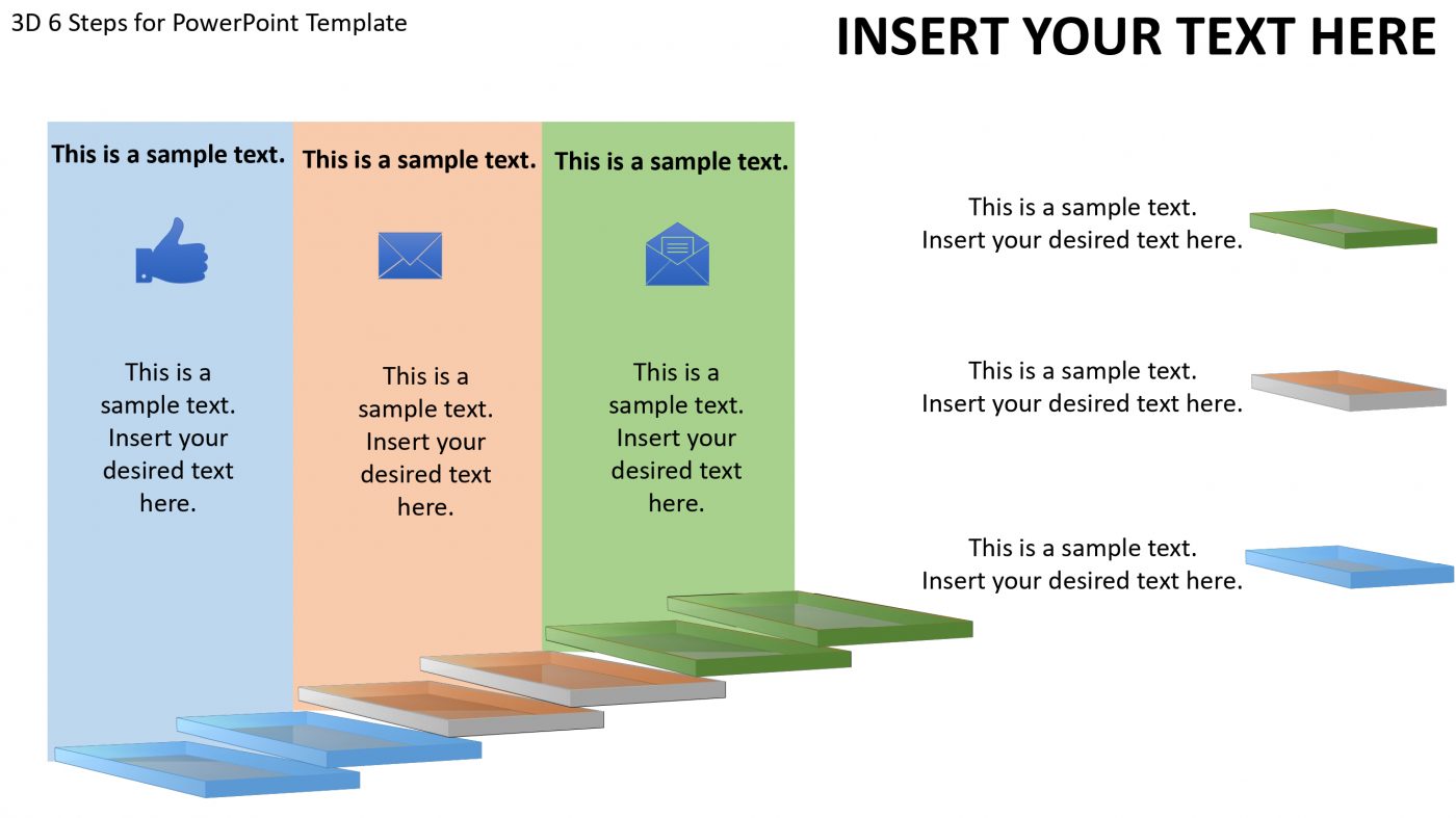 3D 6 Steps for PowerPoint Template - Slidevilla