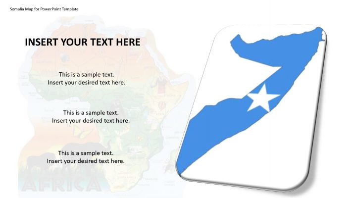 Somalia Map for PowerPoint Template: 100% Editable PPTx