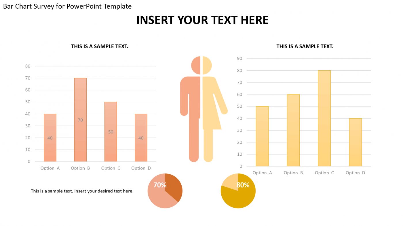 Bar Chart Survey for PowerPoint Template: 100% Editable PPTx