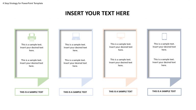 4 Step Strategy for PowerPoint Template: 100% Editable PPTx