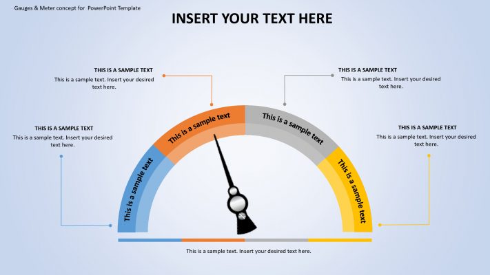 Gauges & Meter concept for PowerPoint Template: 100% Editable PPTx