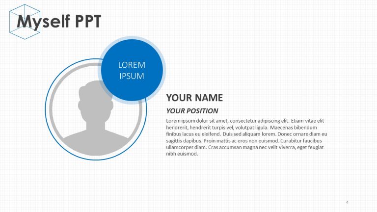 About Myself free slide template: 100% Editable PPTx