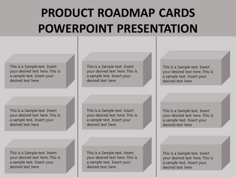 Product Roadmap Cards PowerPoint Template Slide - Slidevilla