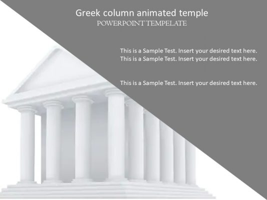 4 Columns Animated Greek Temple 3D PowerPoint Template Slide - Slidevilla